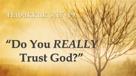 Do You Really Trust God YouTube