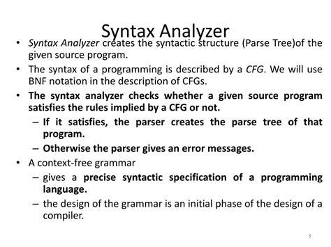 ppt syntax analysis parser powerpoint presentation free download id 3975432
