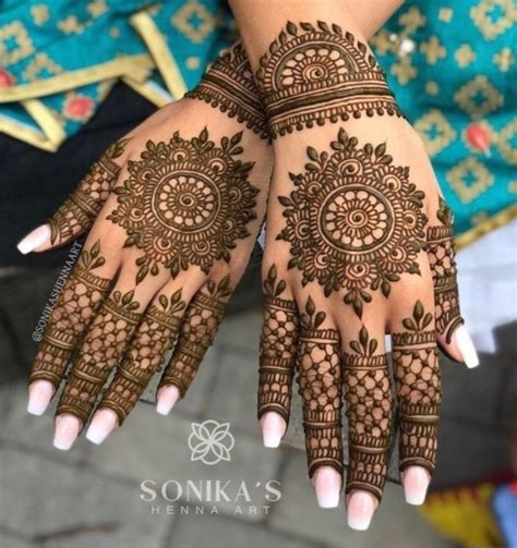 Soo Beautiful Bridal Mandala Goll Tikki Mehndi Designs Collections 2022