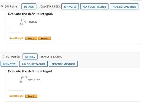 Solved 4 1 Points DETAILS SCALCET9 5 3 031 MY NOTES Chegg