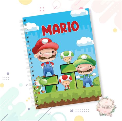 Caderno Super Mario Bros Coleção 2023 Fuxicando Arte