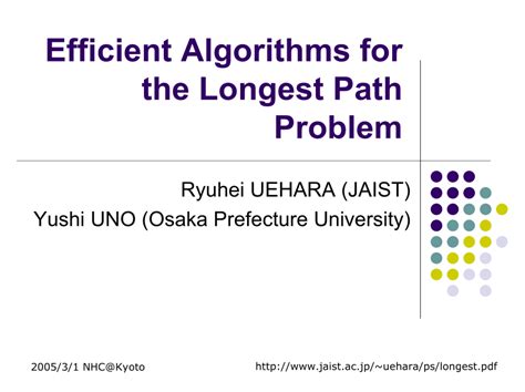 pdf efficient algorithms for the longest path problem