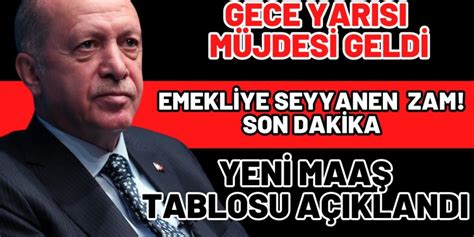 Gece Yarısı Müjdeli Haber Memur ve Emeklilere Seyyanen Zamda Son