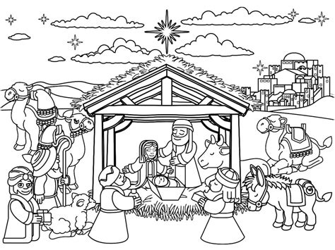 Coloriage crèche 30 dessins à imprimer gratuitement