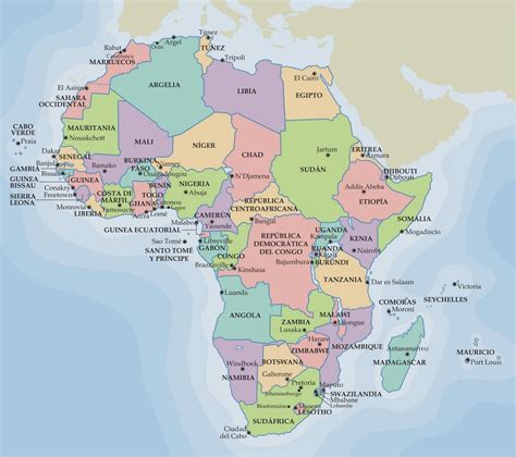 Países de África y sus capitales Lista completa