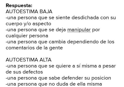 Que Es Autoestima Ejemplos Bourque