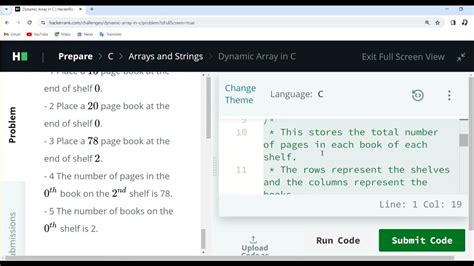 hackerrank on c with dynamic array part 1 youtube