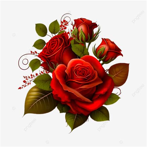 Natural Red Rose Flower Red Rose Flower Rose Flower Branch Flowers
