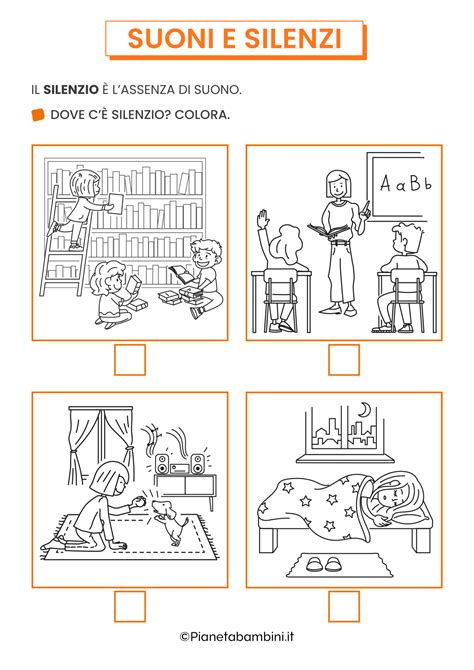 Suoni E Silenzi Schede Didattiche Per Bambini PianetaBambini It