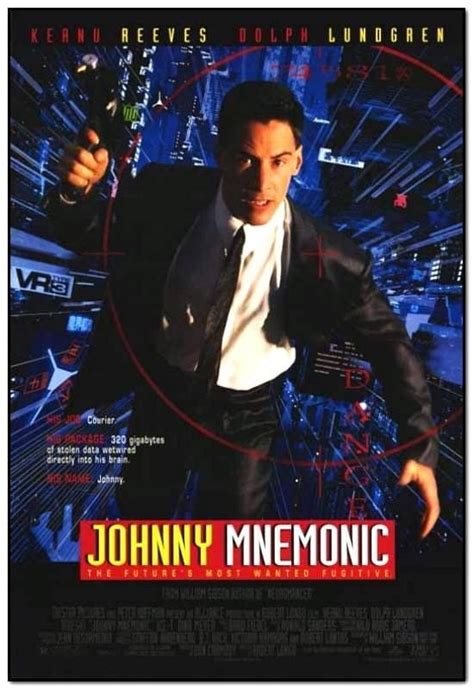 Poster Johnny Mnemonic Original Sheet Movie Poster Keanu