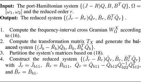 algorithm 2 structure‐preserving mor based on the frequency‐interval download scientific