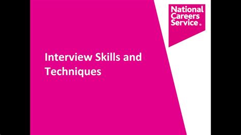 interview skills and techniques youtube