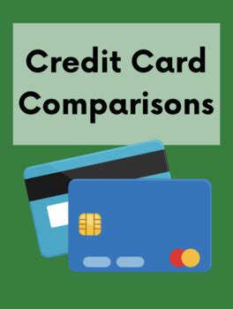Credit Card Comparison Chart Worksheet