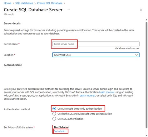 create server with microsoft entra only authentication enabled azure sql database and azure sql