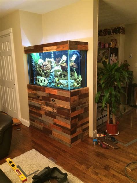 Fish Tank Stand I Made Using Pallets SaltwaterAquariumSetup Fish