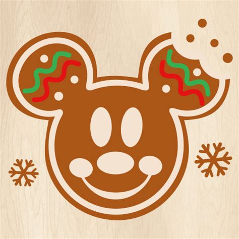Christmas Mickey Gingerbread SVG Christmas Disney PNG