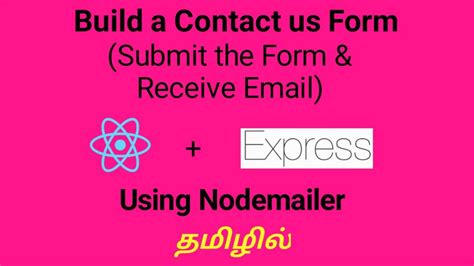 Build A Contact Us Form With Email Sending Using Reactjs Nodejs