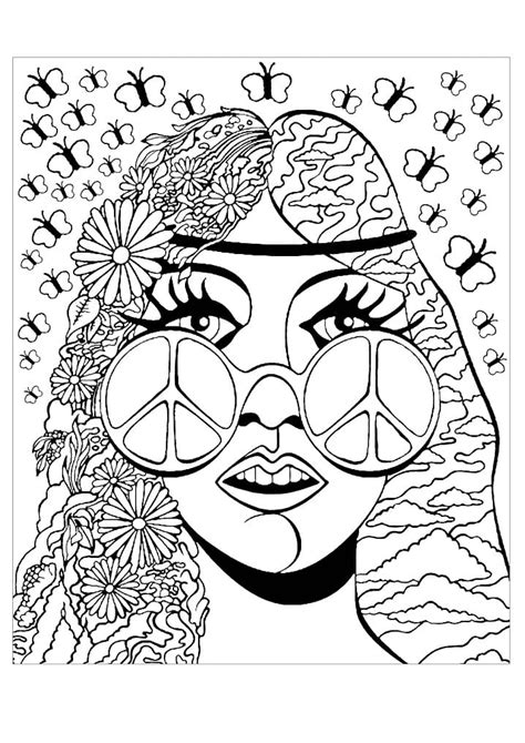 Dibujos De Hippies Para Colorear Images And Photos Finder