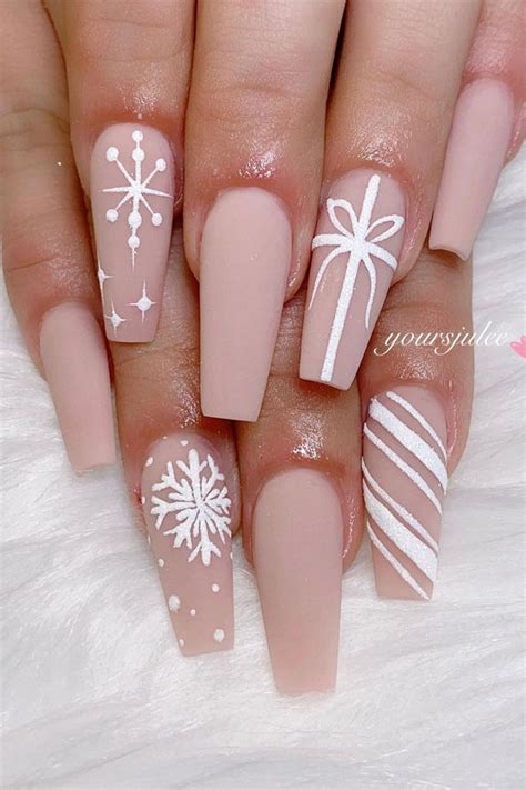 Pretty Festive Nail Colours Designs Pretty Nude Christmassy