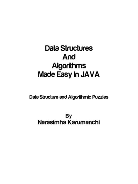 table of contents data structures and algorithms made easy java download free pdf