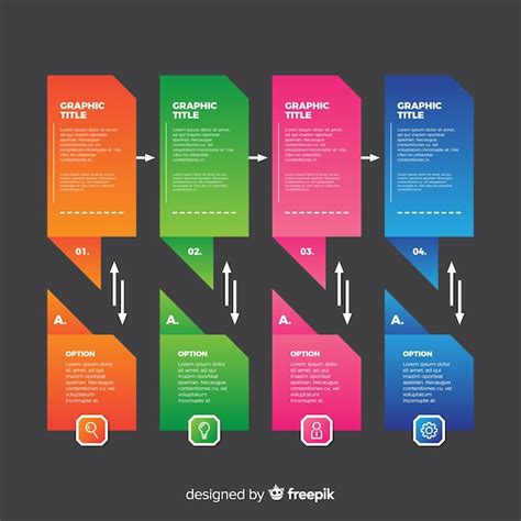 Flache Infografik Schritte Vorlage Kostenlose Vektor