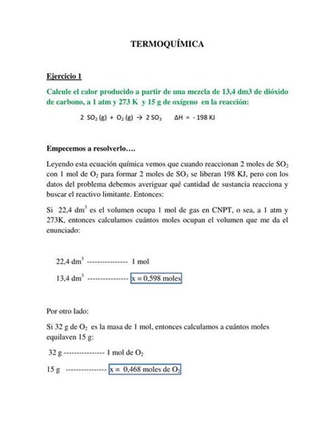 Mas ejercicios resueltos de Termo química El Rincón de la Ingeniería