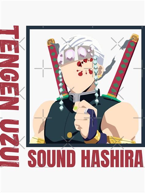 Pegatina Tengen Uzui Sound Hashira Kimetsu No Yaiba Rango Superior