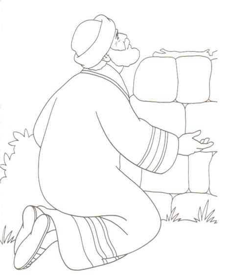 Abraham Praying Colouring Page Clip Art Library