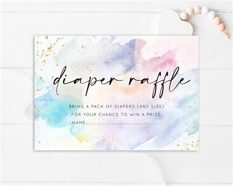 Rainbow Diaper Raffle Pastel Rainbow Diaper Request Colorful Etsy