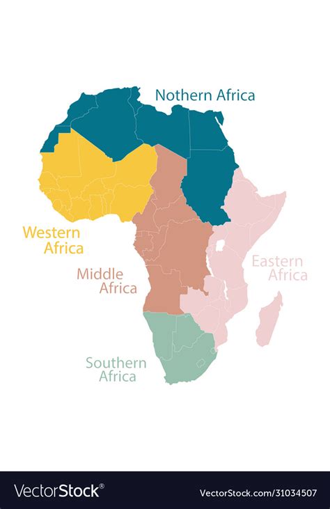 Map Africa Royalty Free Vector Image VectorStock