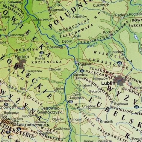 POLSKA MAPA FIZYCZNA MAGNETYCZNA