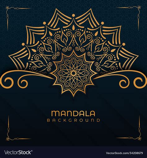 Luxury Mandala Background Design With Golden Color