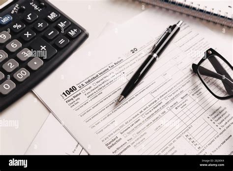 US Individual Income Tax Return US Tax Forms On Desk Stock Photo Alamy