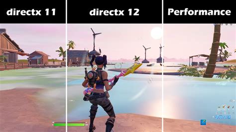 Fortnite Chapter Season Dx Vs Dx Vs Performance Mode Fps