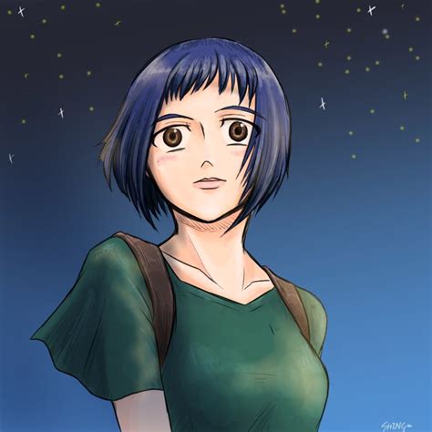 Safebooru 1girl Ace Combat Ace Combat 3 Bangs Blue Hair Bob Cut Breasts Brown Eyes Collarbone