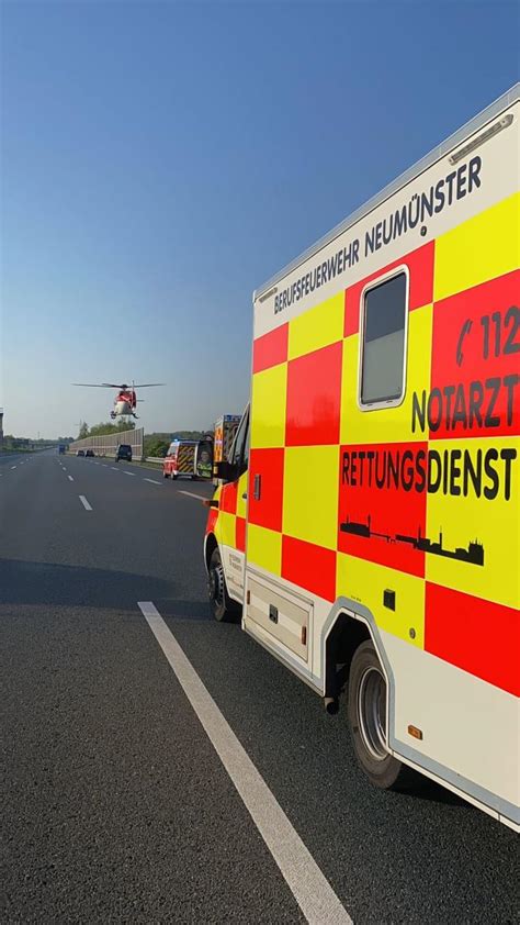 Vier Verletzte nach Unfall auf A7 bei Neumünster SHZ