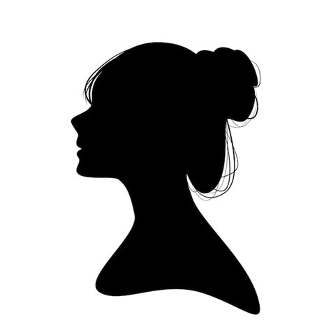 Belleza Rostro Perfil Cara Silueta De Mujer Ilustracion De Silueta De