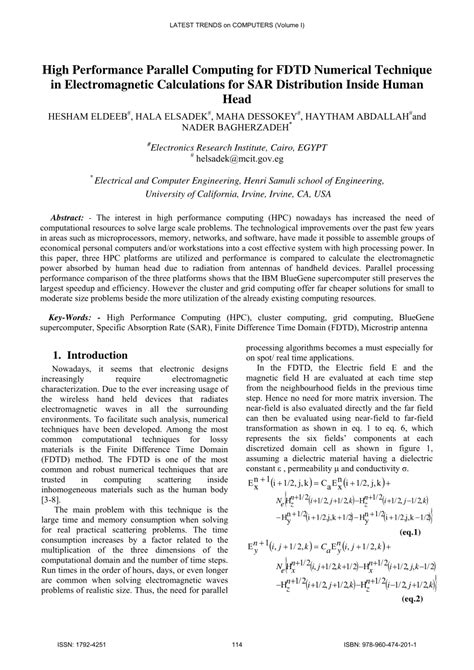 pdf high performance parallel computing for fdtd numerical technique in electromagnetic