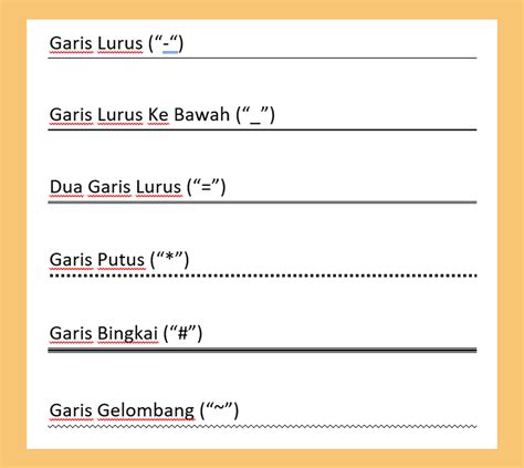 Cara Membuat Berbagai Jenis Garis Di Word Dan Mengaturnya