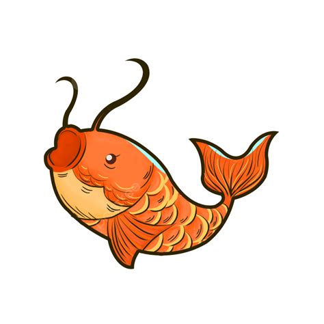 Hand Drawn Elements PNG Image Hand Drawn Cartoon Carp Png Element