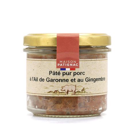Pure pork pâté with Garonne garlic and ginger Maison Patignac