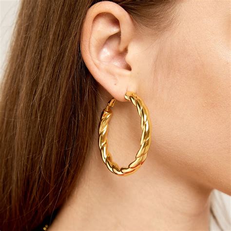 K Gold Plated Stainless Steel Earrings Intensity Sku