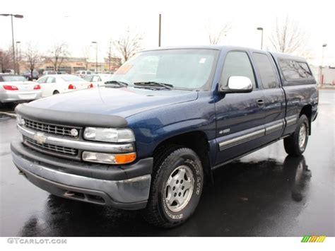 2000 Indigo Blue Metallic Chevrolet Silverado 1500 LS Extended Cab 4x4