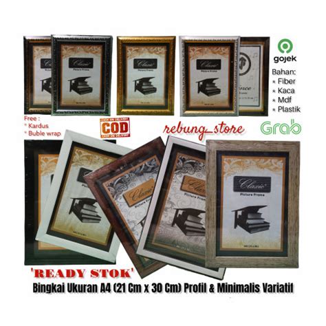 Jual Bingkai Frame Pigura Foto A4 21 Cm X 30 Cm Profil