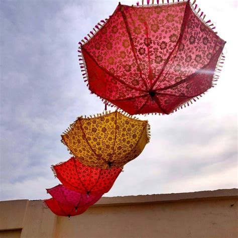 Traditional Indian Vintage Umbrella Parasol Decorative Etsy UK