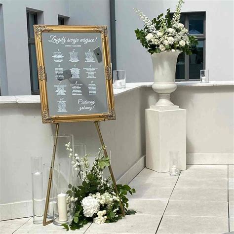 Naklejka na lustro Plan stołów AB for Wedding