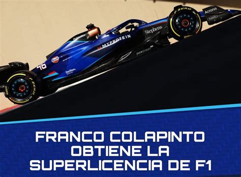 Franco Colapinto obtuvo la súper licencia de Fórmula 1 Ayacucho al Día