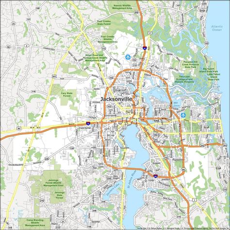 Map Of Jacksonville Florida Gis Geography