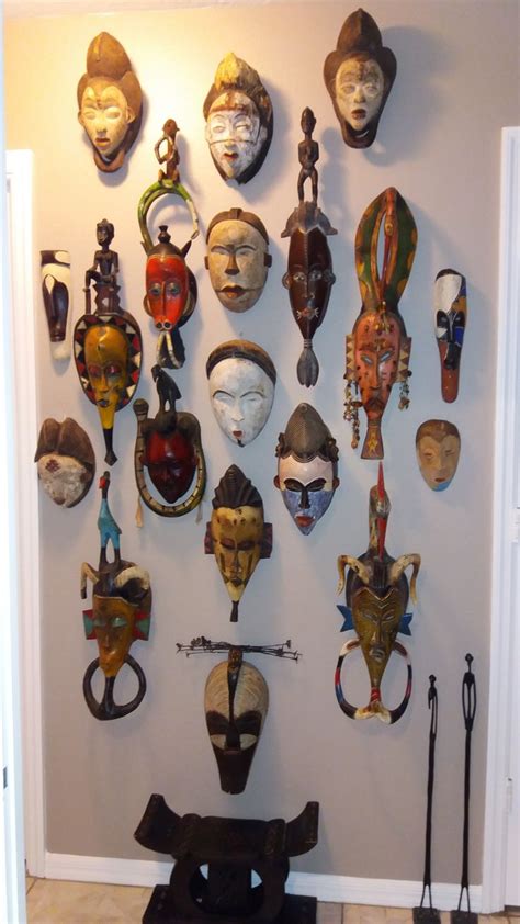 My Mask Wall African Sculptures African Inspired Decor African Art