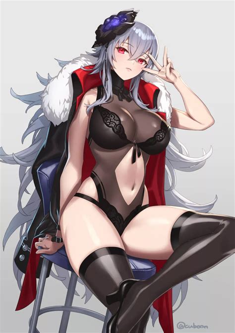 Graf Zeppelin Swimsuit Cuboon Azur Lane Nudes Thighhighhentai